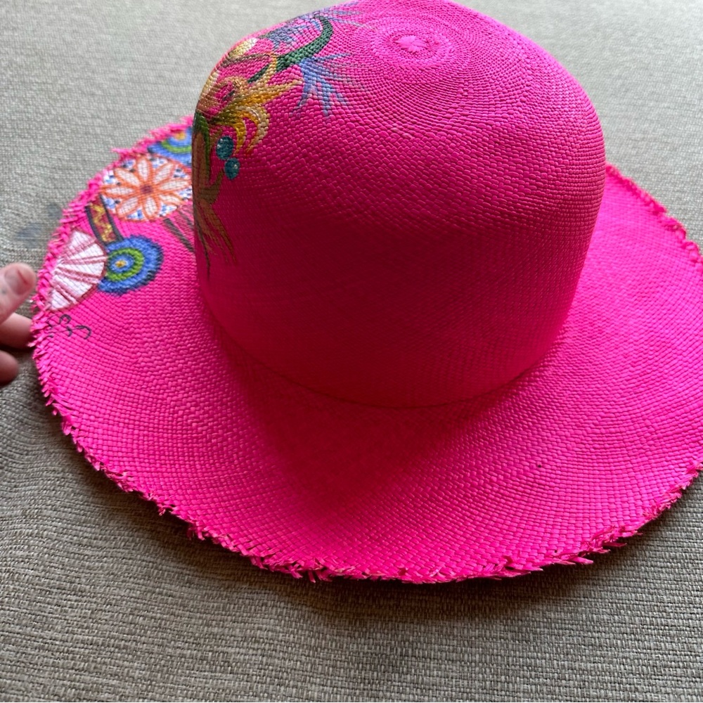 Ibo Maraca Hand Painted Straw Hat - Gem